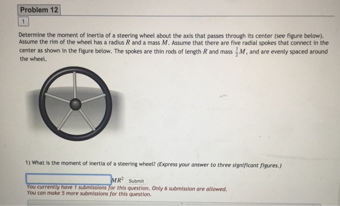 Solved Determine the moment of inertia of a steering wheel | Chegg.com