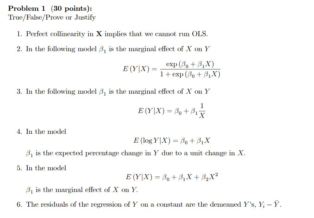 Solved Problem 1 (30 points): True/False/Prove or Justify 1. | Chegg.com Solved Problem 1 (30 points): True/False/Prove or Justify 1. | Chegg.com