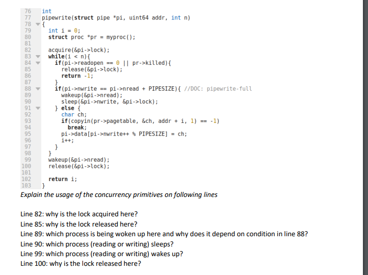 Solved 6. Consider the C code to write to a pipe in xv6: 89 | Chegg.com