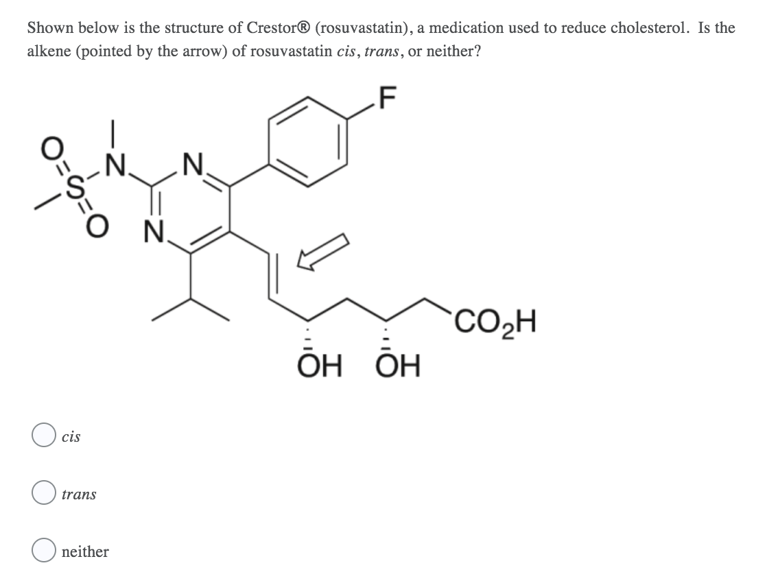Solved Shown below is the structure of Crestor® | Chegg.com