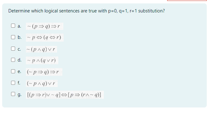 Solved Determine which logical sentences are true with | Chegg.com