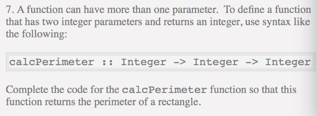 Solved 7. A function can have more than one parameter. To | Chegg.com