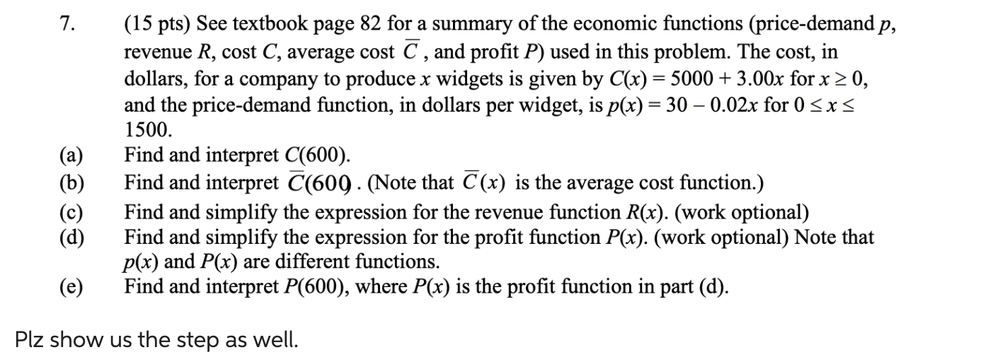Solved 7. ( 15 pts) See textbook page 82 for a summary of | Chegg.com