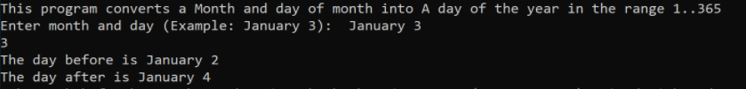 Solved In C Modify The Dayofyear Class Written In An