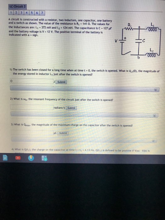 Solved A circuit is constructed with a resistor, two | Chegg.com