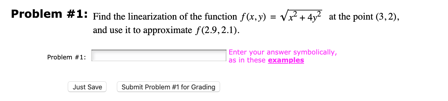 Solved Problem #1: Find the linearization of the function | Chegg.com