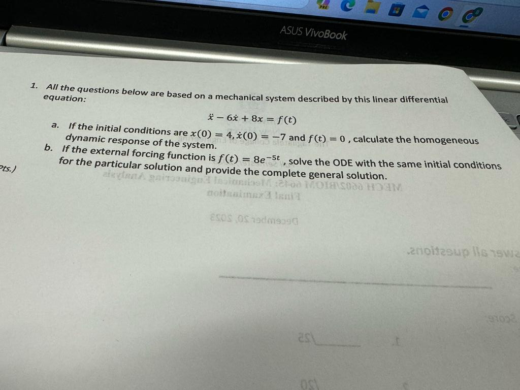 Solved All the questions below are based on a mechanical | Chegg.com