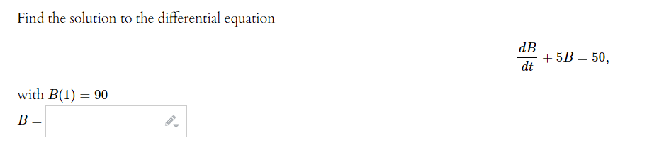 Solved Find the solution to the differential equation | Chegg.com