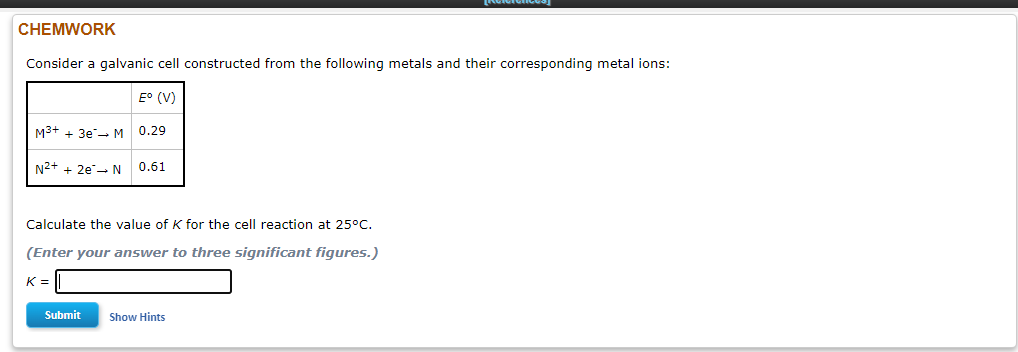 Solved Consider a galvanic cell constructed from the | Chegg.com