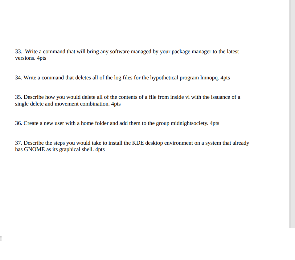 Solved Unix terminal commands. WILL Thumbs up! NEED ANSWER | Chegg.com
