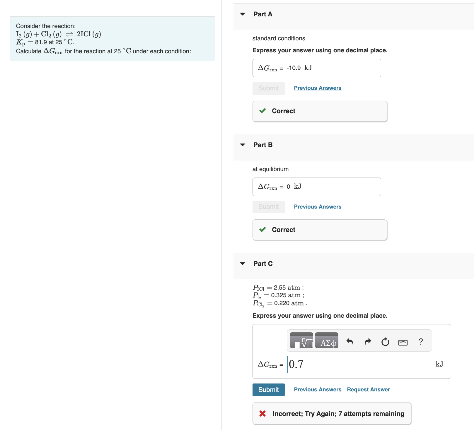 Solved Part AConsider the | Chegg.com