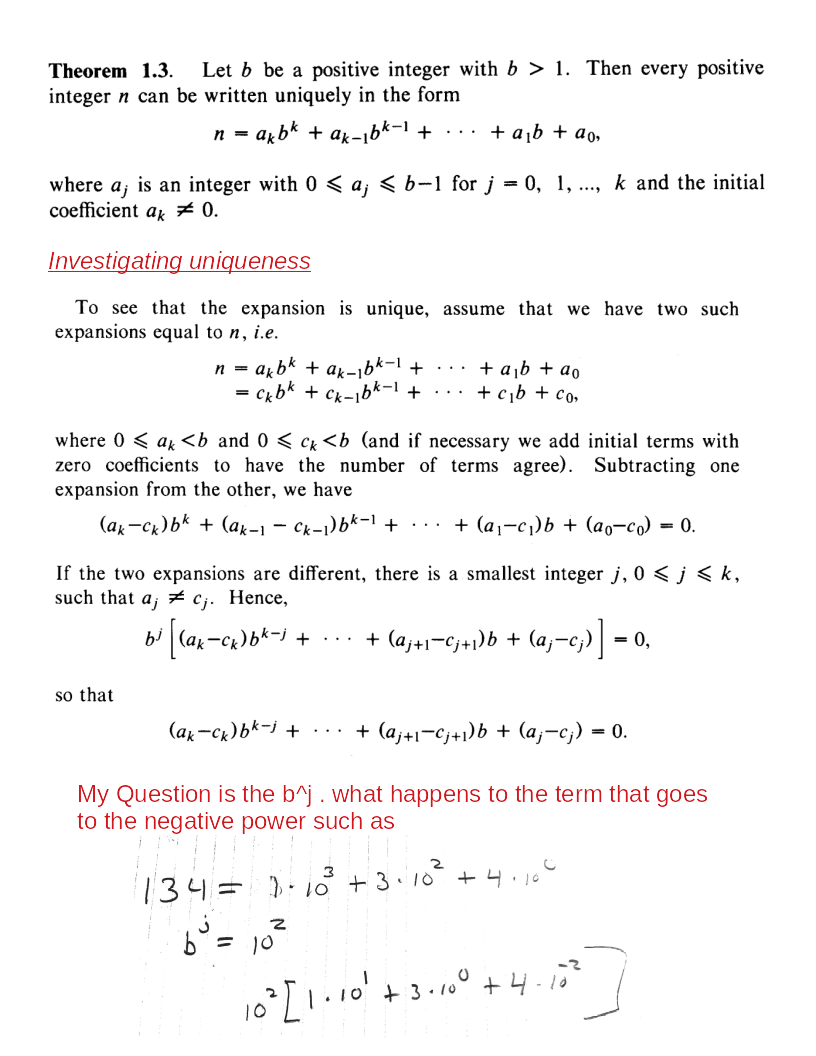 Solved Theorem 1.3. Let b be a positive integer with b > 1. | Chegg.com