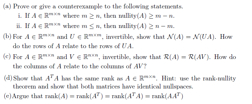 Solved (a) Prove or give a counterexample to the following | Chegg.com
