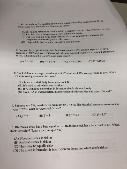 Solved Part I. 30 Multiple choice questions (2 points each; | Chegg.com