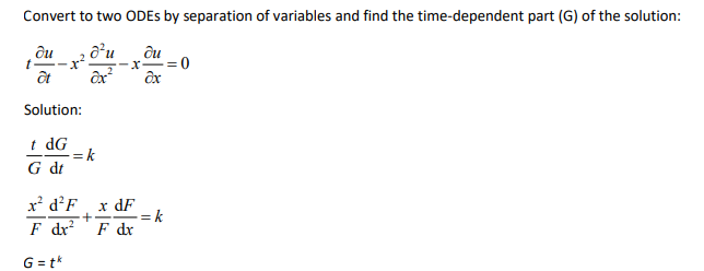 Solved Convert To Two Odes By Separation Of Variables And 7331