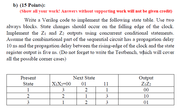 Solved 7) (20 Points): (Show all your work! Answers without | Chegg.com