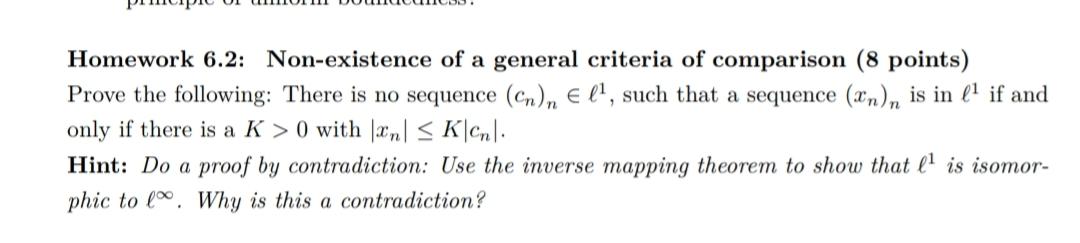 Solved Homework 6.2: Non-existence of a general criteria of | Chegg.com