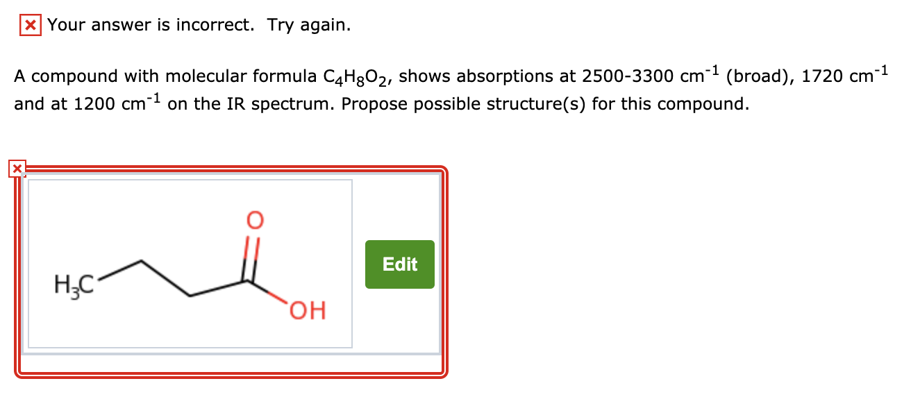 Solved * Your answer is incorrect. Try again. A compound | Chegg.com