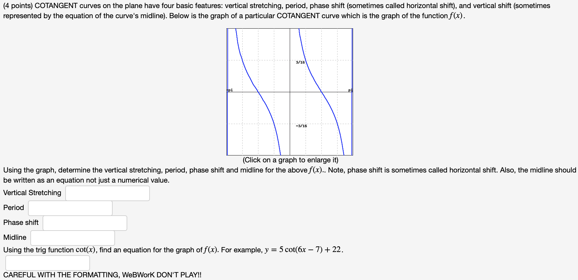 Solved (4 points) COTANGENT curves on the plane have four | Chegg.com