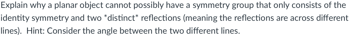 Solved Explain why a planar object cannot possibly have a | Chegg.com