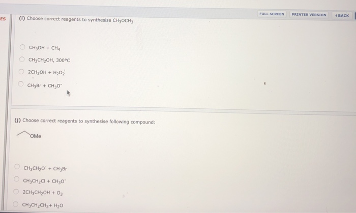 Solved FULL SCREEN PRINTER VERSION BACK ESOURCES (a) Choose | Chegg.com