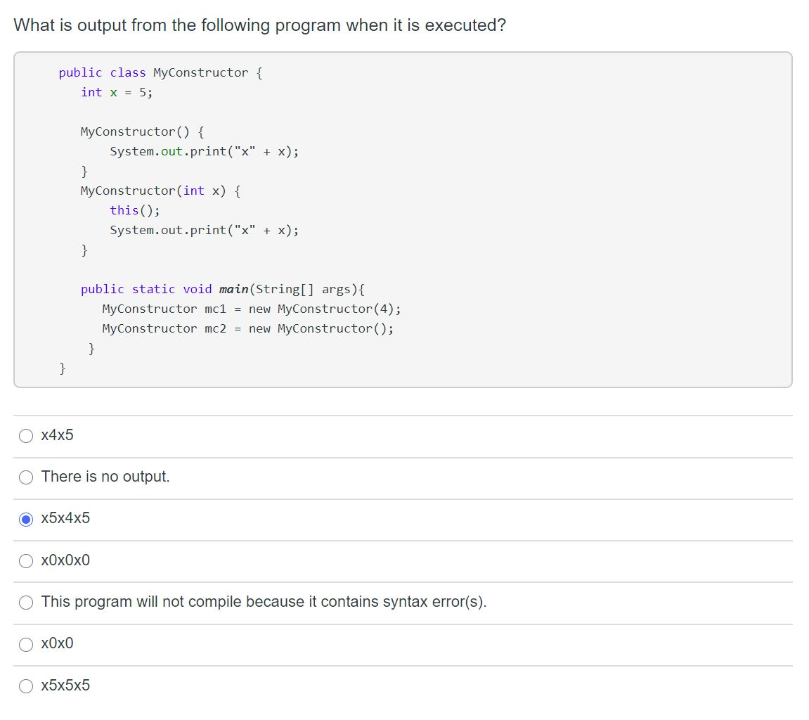 Solved What is output from the following program when it is | Chegg.com