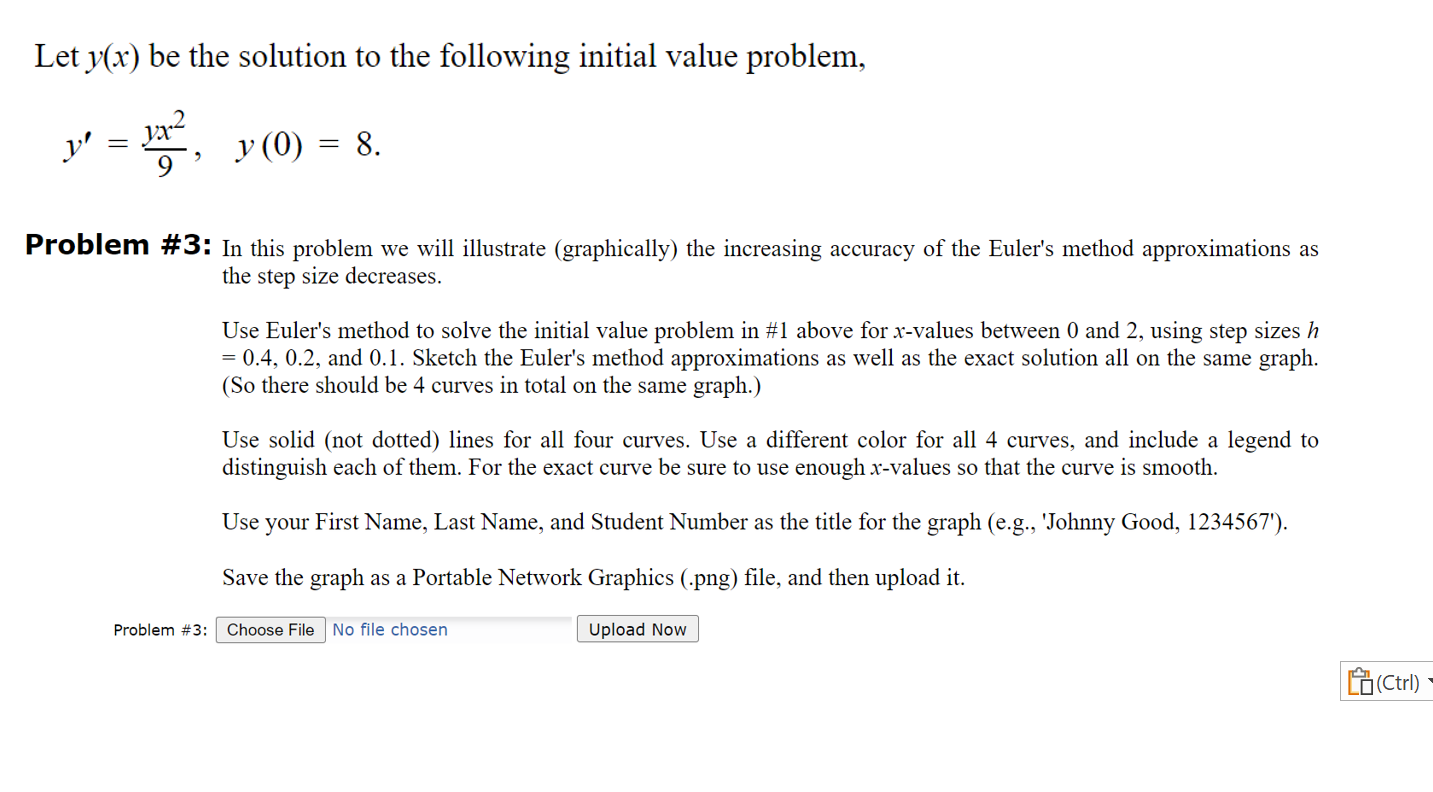 Solved Let y(x) be the solution to the following initial | Chegg.com