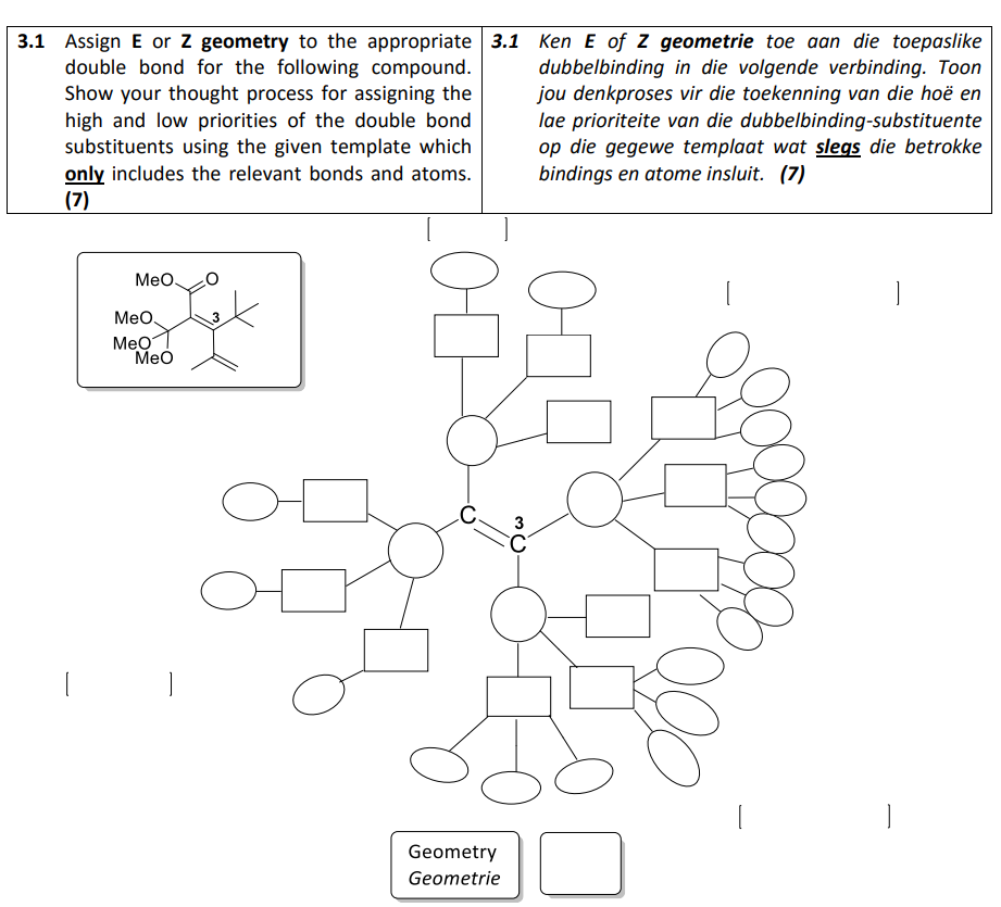 Solved double bond for the following compound. dubbelbinding | Chegg.com
