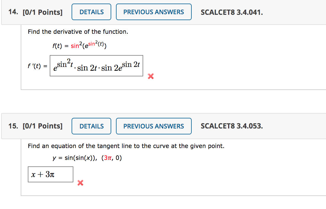 Solved 14. [0/1 Points] DETAILS PREVIOUS ANSWERS SCALCET8 | Chegg.com