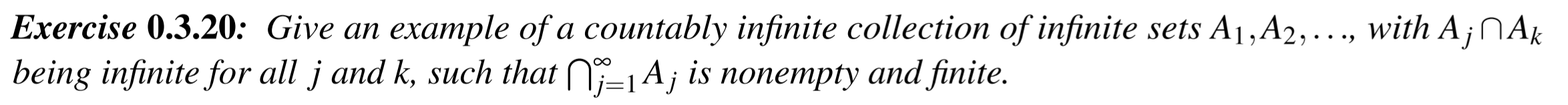 Solved Exercise 0.3.20: Give an example of a countably | Chegg.com