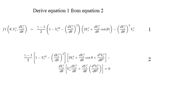 Solved Derive equation 1 from equation 2 | Chegg.com