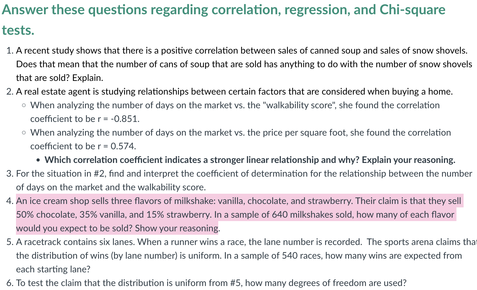Solved Answer these questions regarding correlation, | Chegg.com
