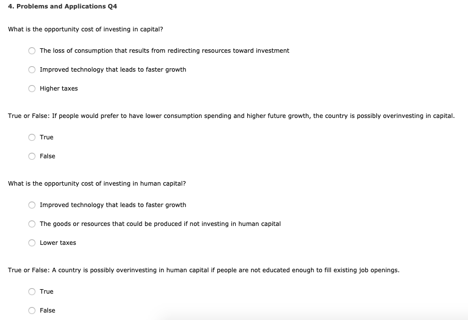 Solved 4. Problems and Applications Q4 What is the | Chegg.com