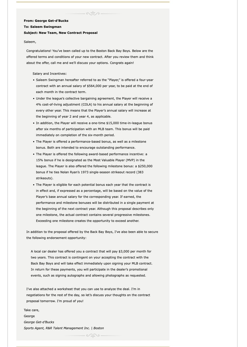 Solved Saleem is so excited! According to George, the | Chegg.com