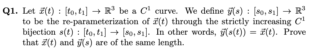 Solved 21. Let x(t):[t0,t1]→R3 be a C1 curve. We define | Chegg.com
