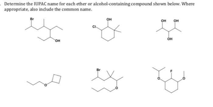Solved Determine the IUPAC name for each ether or | Chegg.com