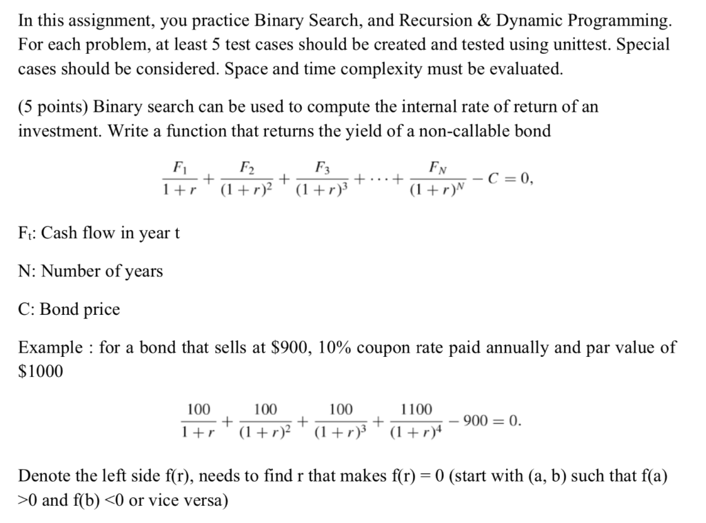 In this assignment, you practice Binary Search, and | Chegg.com