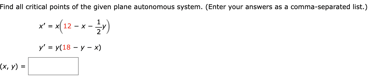 Solved Find all critical points of the given plane | Chegg.com