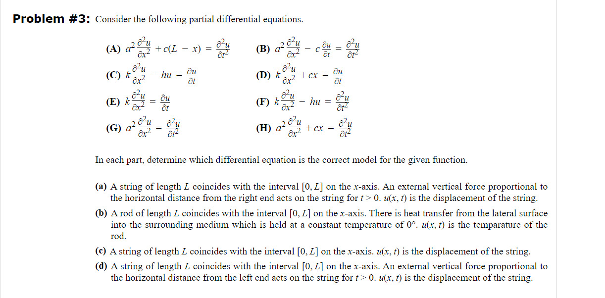 Solved Problem #3: Consider the following partial | Chegg.com
