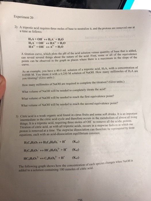 Solved Titration of 7UP Experiment 20 Prelaboratory | Chegg.com
