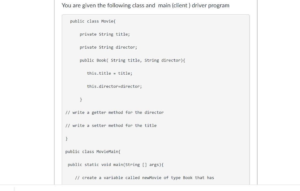 Solved write a static method called toString that takes an | Chegg.com