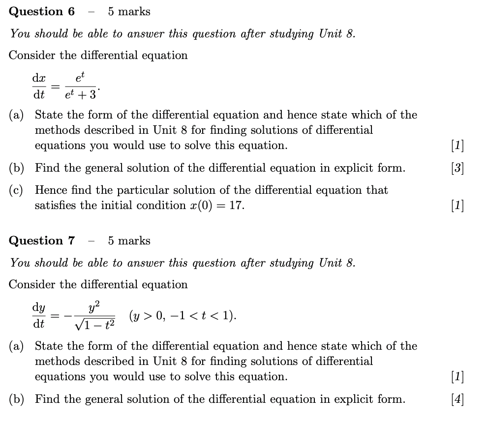Solved Question 6−5 marks You should be able to answer this | Chegg.com