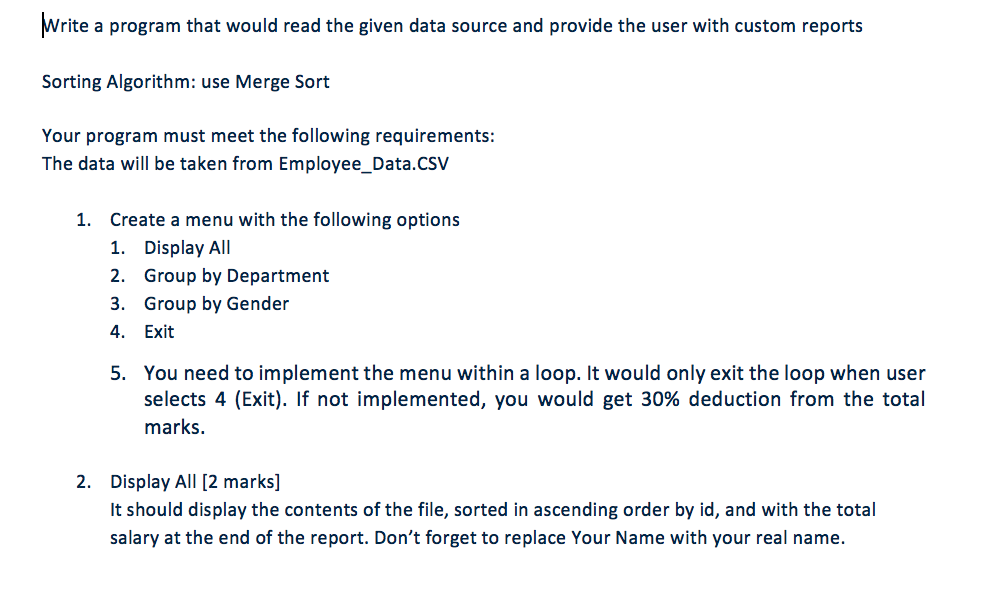 Solved C++ HAVE TO USE READ DATA USING IFSTREAM FOR THE CSV | Chegg.com
