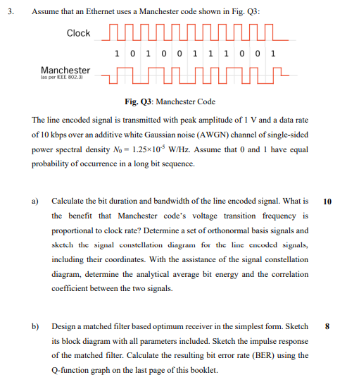 Solved Assume that an Ethernet uses a Manchester code shown | Chegg.com