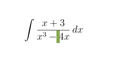 Solved x + 3 X3 – 4x dx | Chegg.com