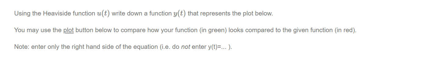 Solved Using the Heaviside function u(t) write down a | Chegg.com