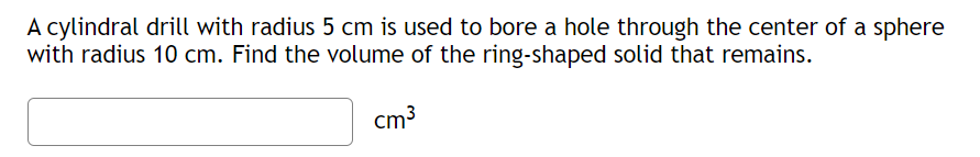 Solved A cylindral drill with radius \\( 5 \\mathrm{~cm} \\) | Chegg.com