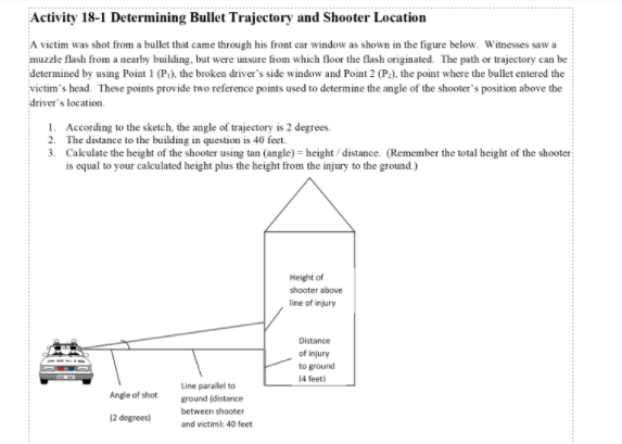 Solved Activity 18-1 Determining Bullet Trajectory and | Chegg.com