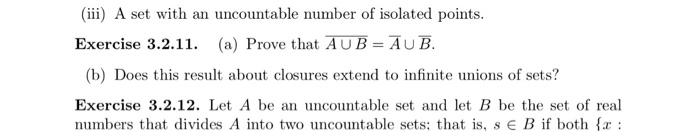 Solved A set with an uncountable number of isolated points. | Chegg.com