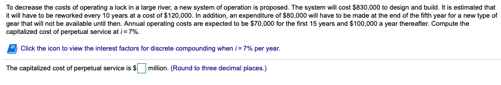Solved To decrease the costs of operating a lock in a large | Chegg.com